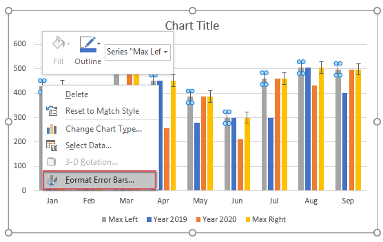 Create Arrow Variance Chart In Excel