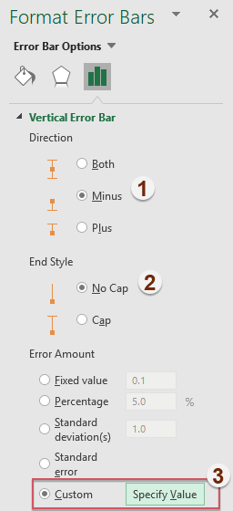 Create arrow variance chart In Excel
