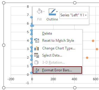 Create a bar with bubbles chart in Excel