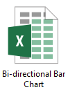Create a bidirectional bar chart in Excel