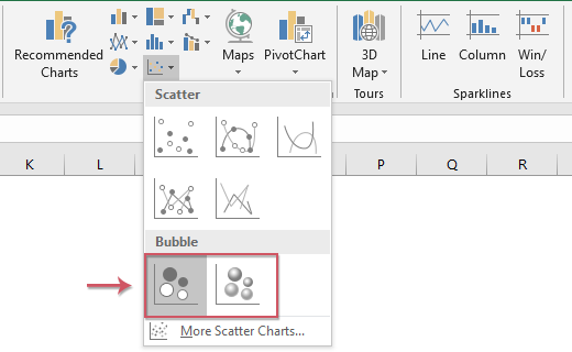Créer un graphique à bulles dans Excel