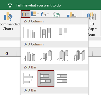 Create a Bullet chart in Excel