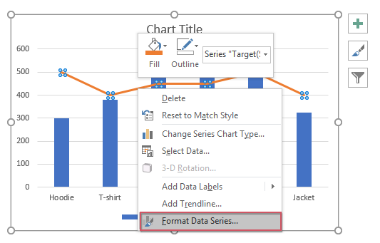 Create Chart With Average / Target Line In Excel