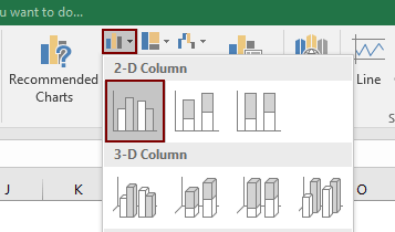 Create a dot plot chart in Excel