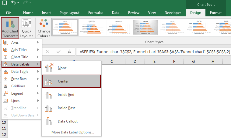 Create a Funnel Chart in Excel