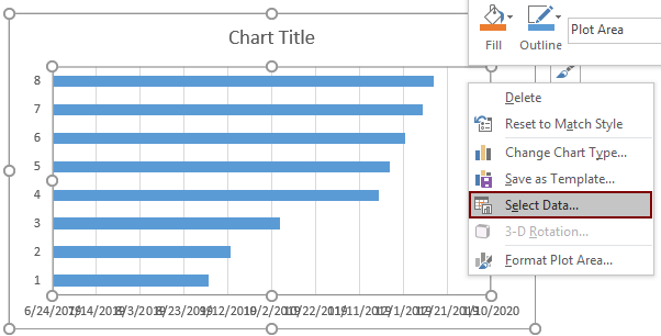 Create a Gantt chart in Excel