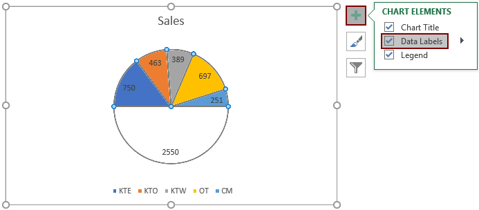 Create a half pie or half doughnut chart in Excel