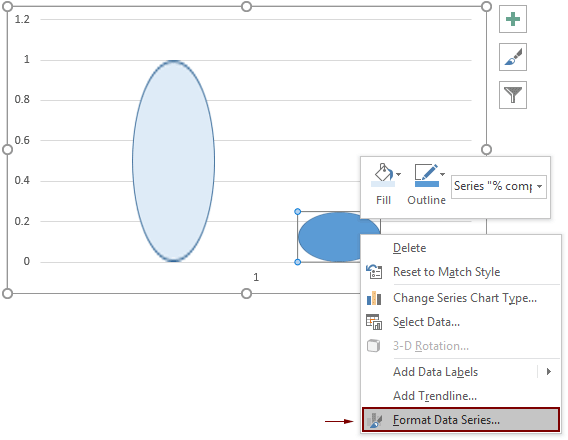 Create a percentage ball chart in Excel