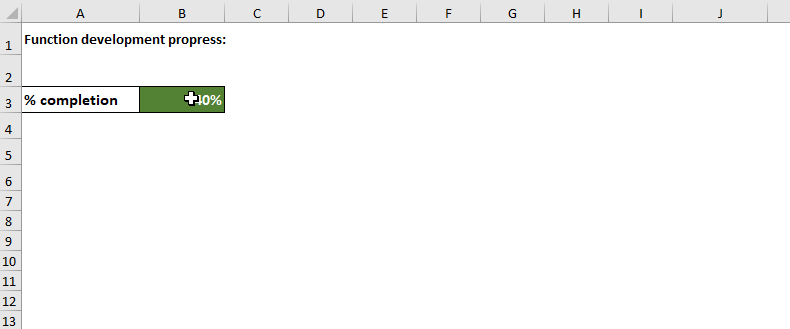 Create a percentage ball chart in Excel