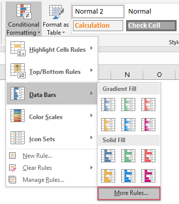 Create progress bar chart in Excel