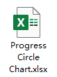 Create progress circle chart in Excel