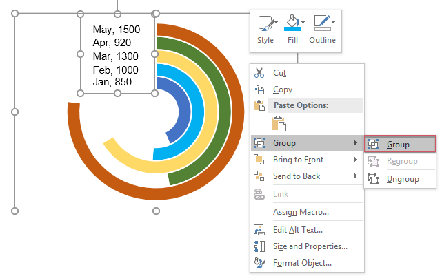 Create Radial Bar Chart In Excel