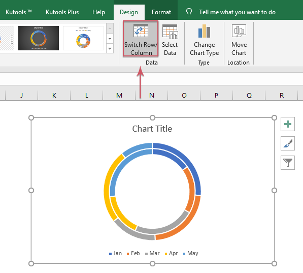 Create radial bar chart in Excel