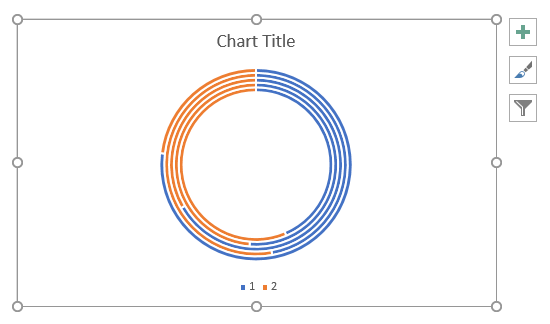 Create radial bar chart in Excel