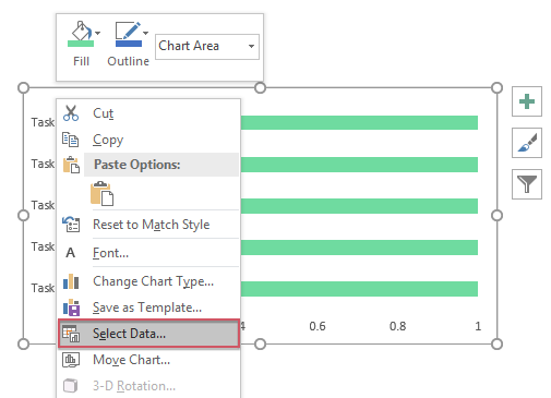 Create a slider bead chart in Excel