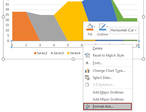 Create a variable width column chart in Excel
