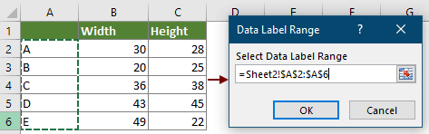 Create a variable width column chart in Excel