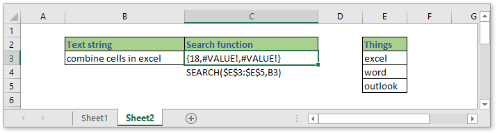 Excel Formula: Check if cell contains one of many things