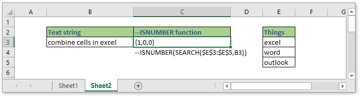 Excel Formula: Check if cell contains one of many things