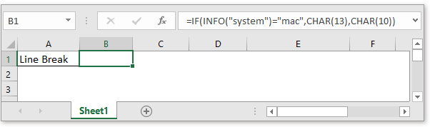 Excel Formula: Combine cells with line break