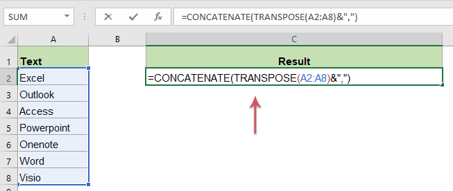 Move Or Combine Multiple Cell Contents Into One Cell