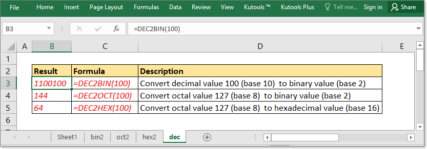 Convert Decimal Value To Binary octal hexadecimal Value