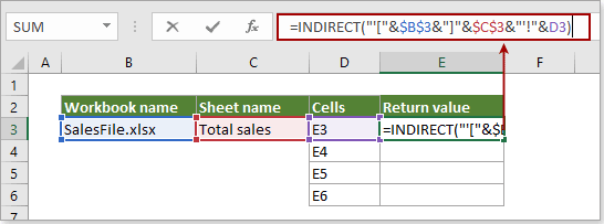 Excel dynamic worksheet or workbook reference