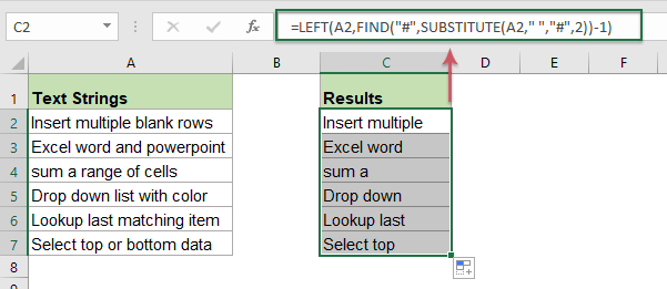 Extract text before or after second space or comma