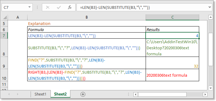 Excel Formula Extract Folder Name From Path