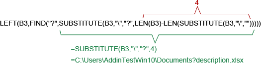 Excel Formula Extract path from file name