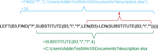 Excel Formula Extract path from file name