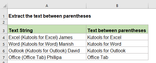 Extract text between parentheses from text string