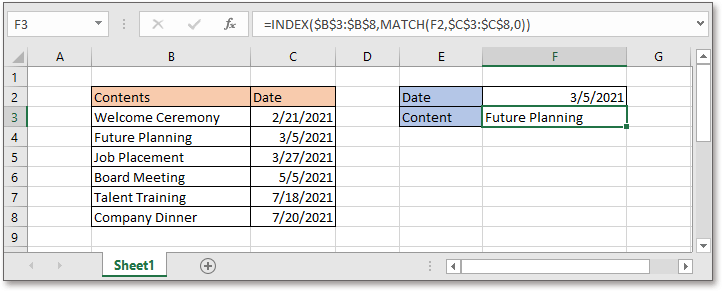 Excel Formula Find Next Date In Schedule List