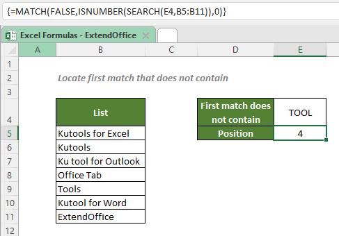 Locate first match that does not contain