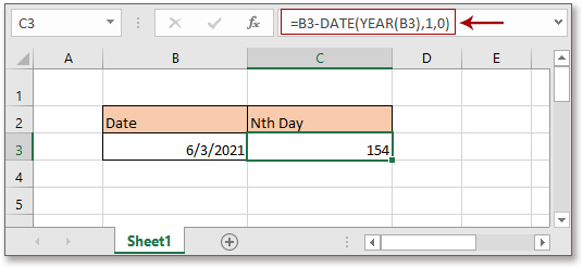 Excel Formula: Get Nth Day of Year by Given Date