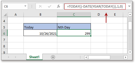 Excel Formula: Get Nth Day of Year by Given Date