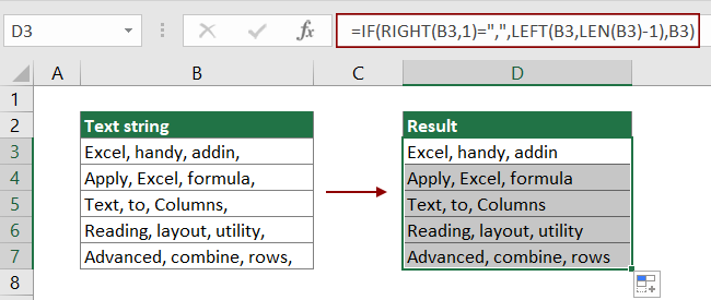 How To Remove Last Ending Comma From Cell In Excel Riset