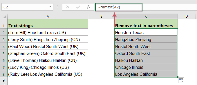 Remove Text Within Parentheses Or Brackets From Text Strings