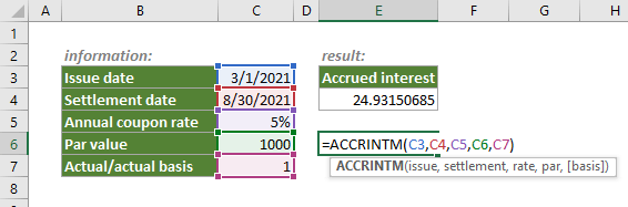 Excel ACCRINTM Function