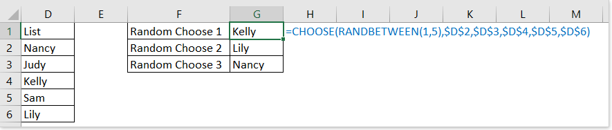 How to use Excel CHOOSE function