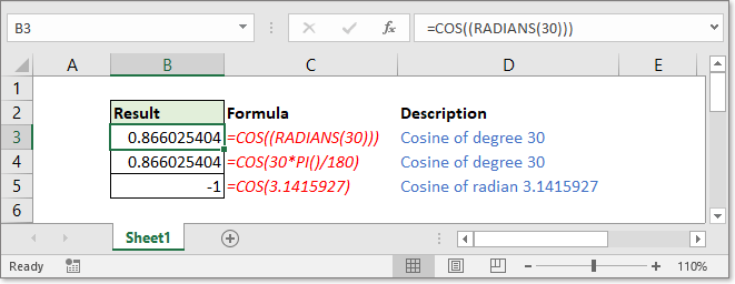 Comment Utiliser La Fonction Excel COS comment-utiliser-la-fonction-excel-cos