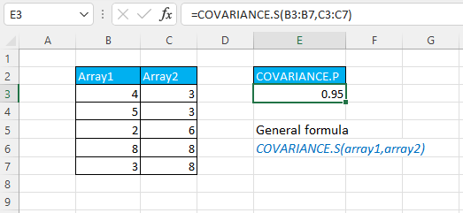 COVARIANCE.S