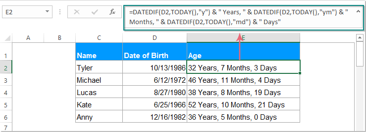 How to use Excel datedif function?