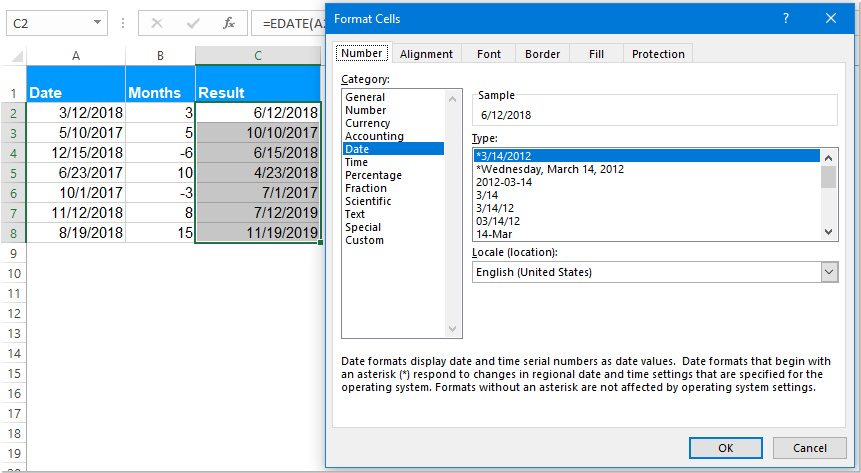 How To Use Excel Edate Function 7187