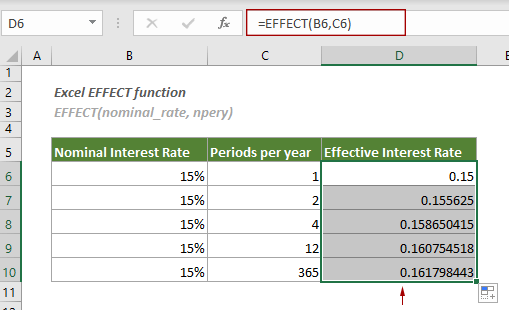 Excel NOMINAL 기능을 사용하는 방법은 무엇입니까?