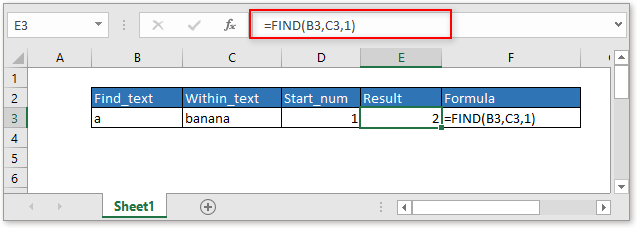How to use the Excel FIND function