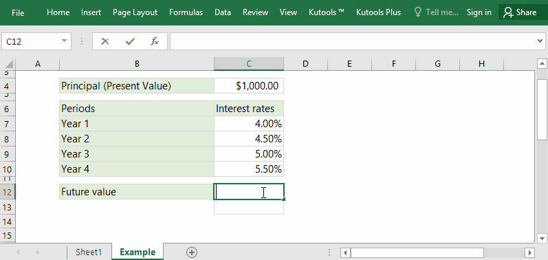 How to use FVSCHEDULE function in Excel?