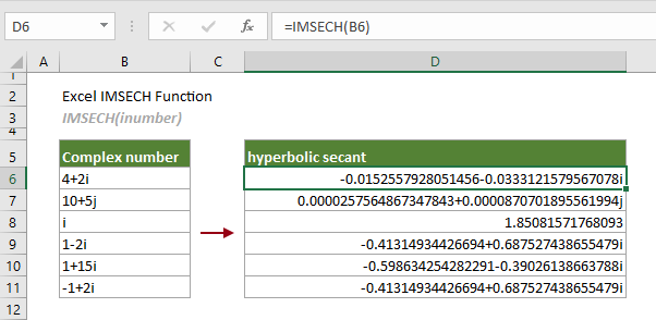 Excel Imsech Function