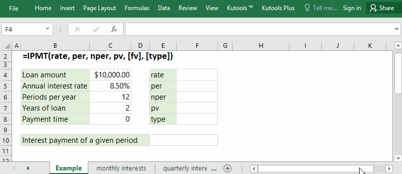 ¿Cómo usar la función IPMT en Excel?