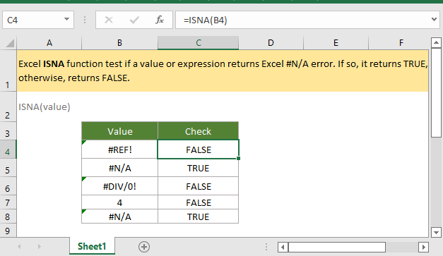 How To Use The Excel Isna Function 5425